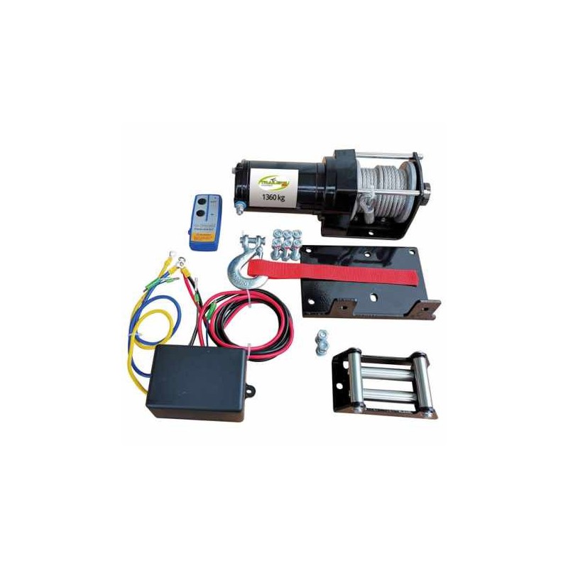 Treuil électrique 12V 1360kg - Latour Remorques